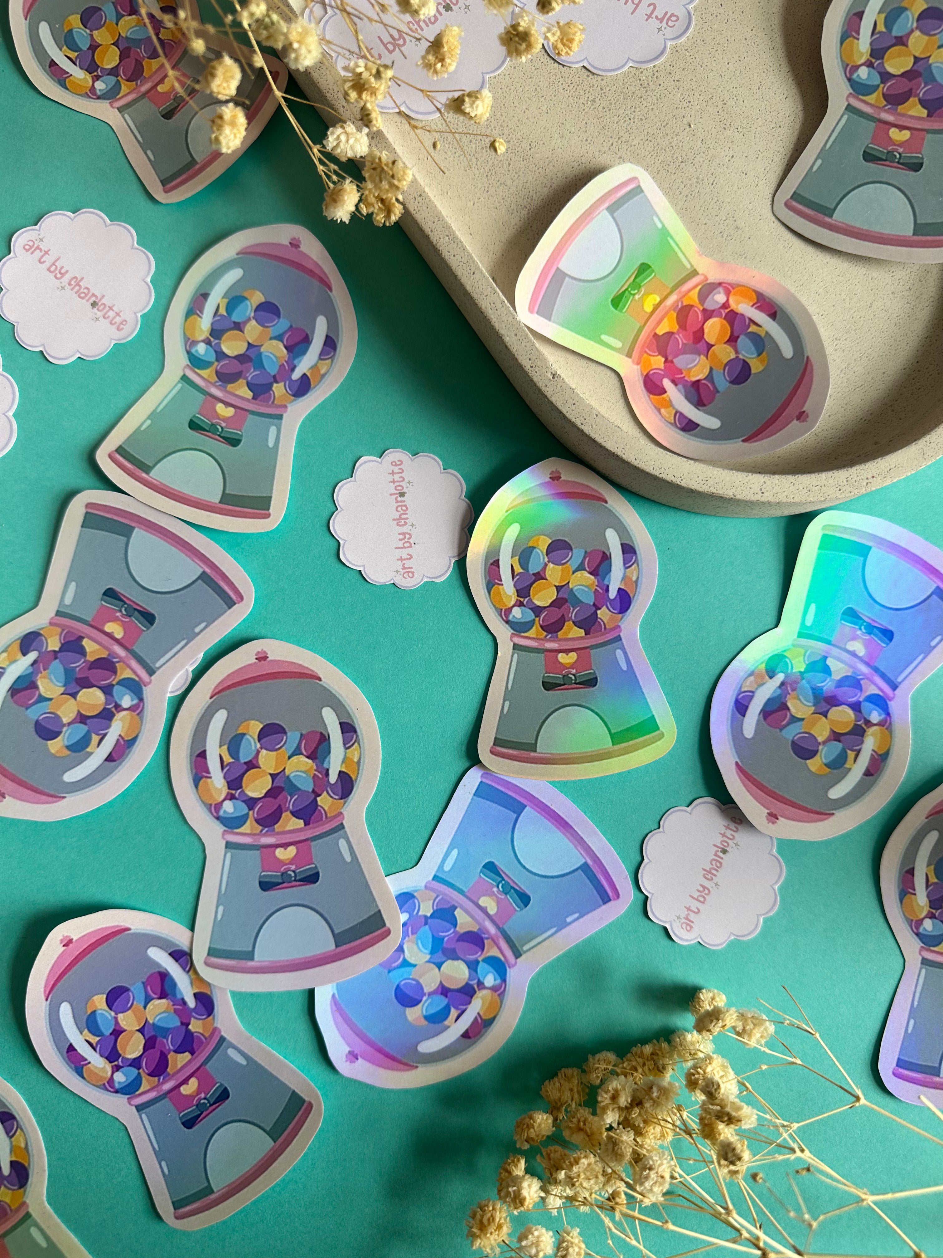 ‘Gumball machine’ sticker – Art by Charlotte